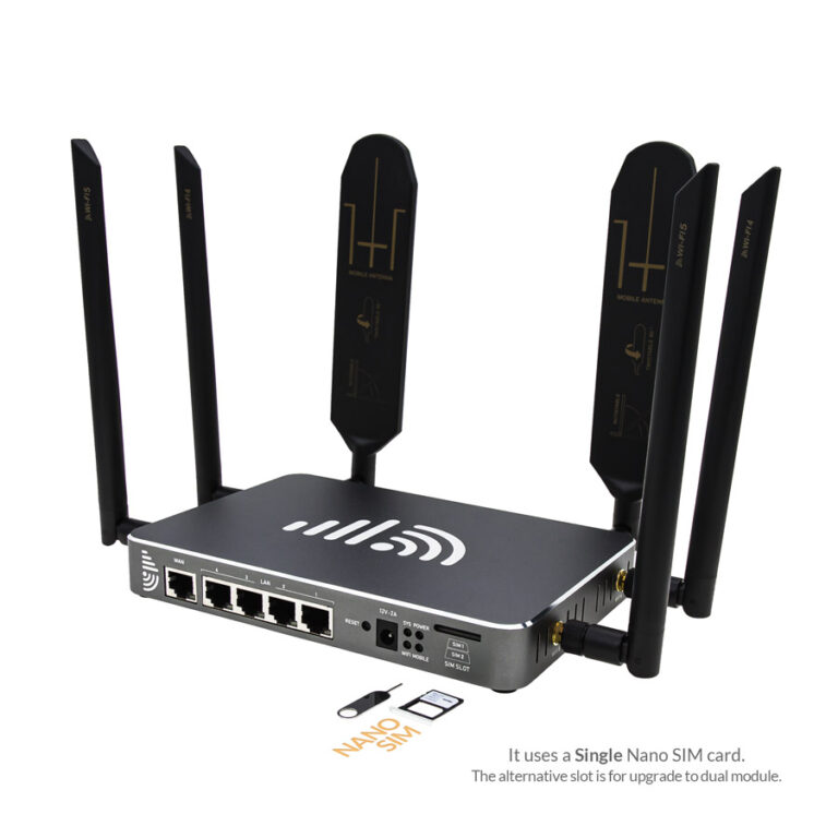 Cellular SIM Card Modem CAT12 LTE WiFi Router with SIM Slot